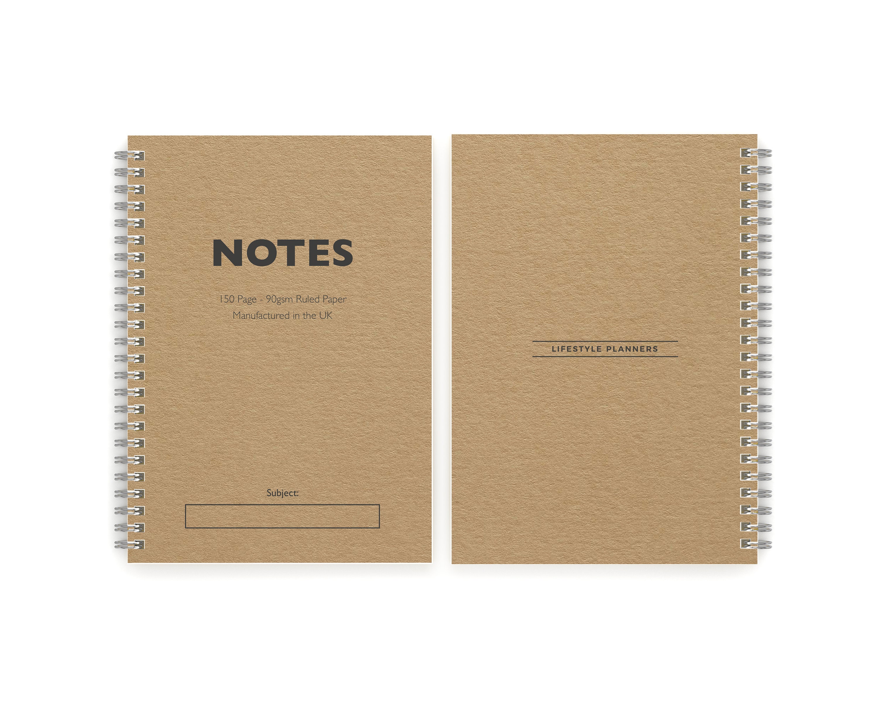 Classic Notes Kraft Card A5 Notebook - Etsy