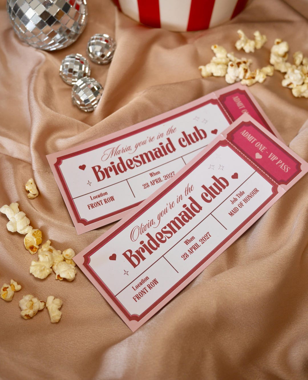 Retro Ticket Bridesmaid Proposal Card: Personalized VIP Invitation - Etsy