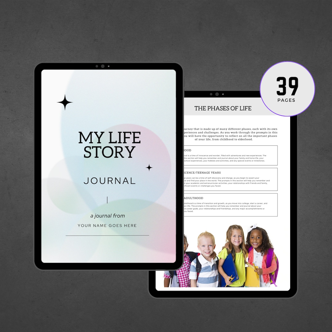 Life Story Journal | Journal Prompts | Life Story | Phases of Life ...