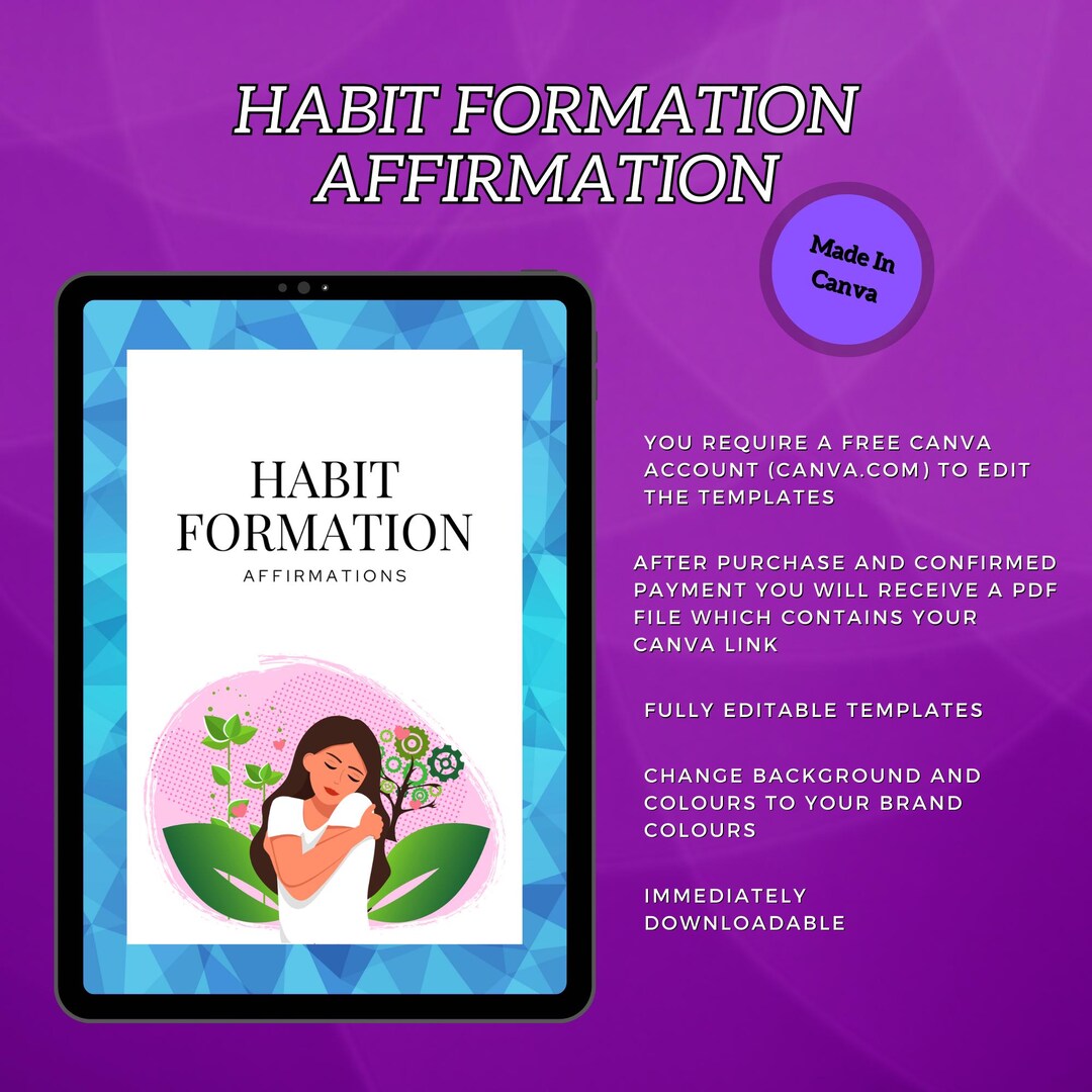 Habit Formation Affirmation Cards | Mindset Shift | Personal Growth ...