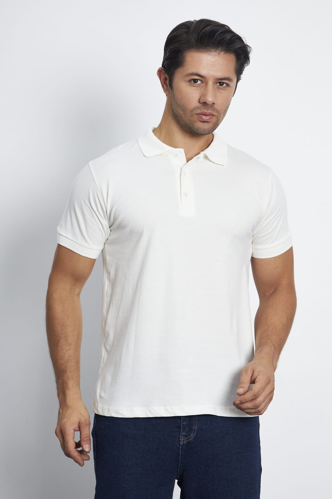 Cream Color Men's Polo Shirt - Etsy
