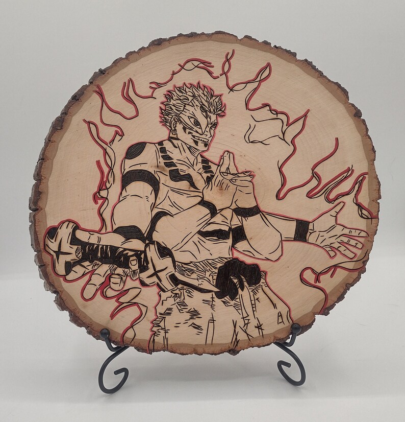 Ryomen Sukuna Heian Era Form Jujutsu Kaisen Anime/Manga Wood Burning ...