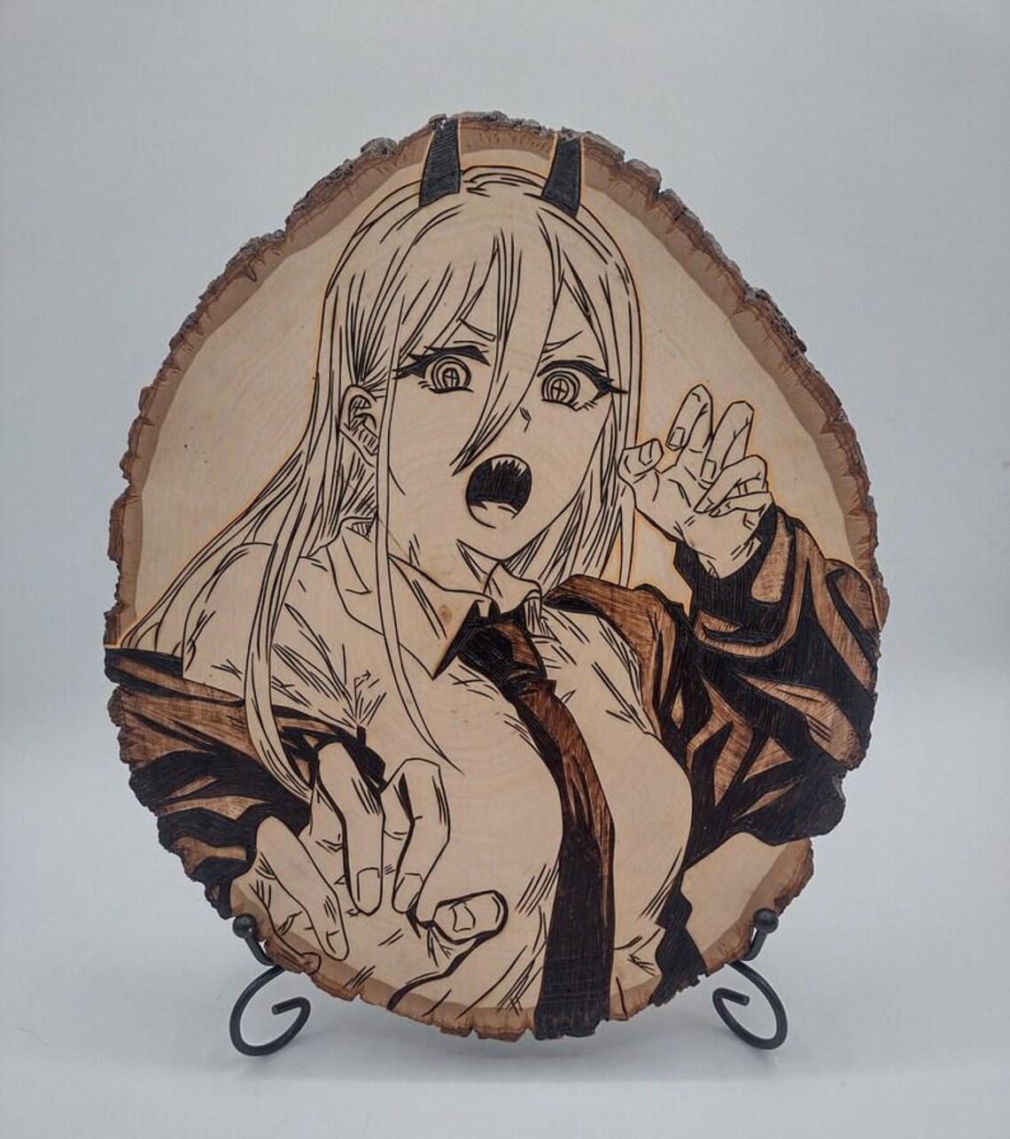 Custom Anime/manga Wood Burning Order W/stand - Etsy