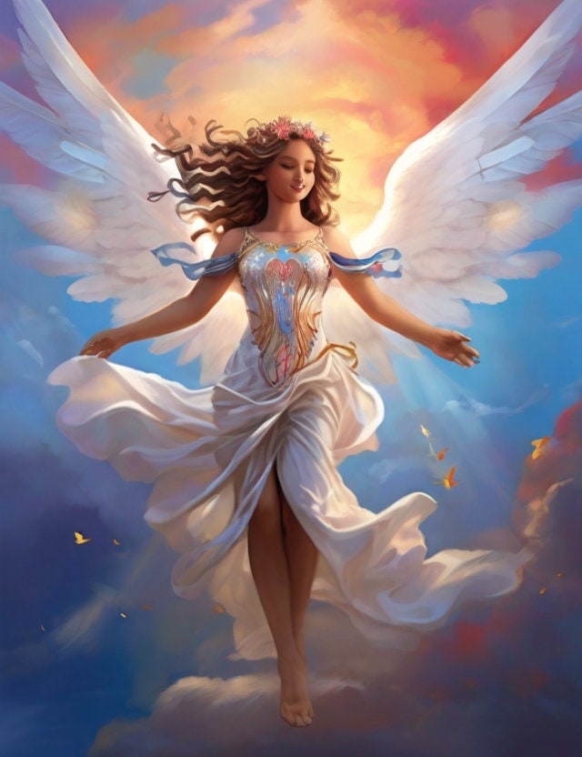 Miracle Angels Clipart, Angelic Watercolor Clipart, Whimsical Miracle ...