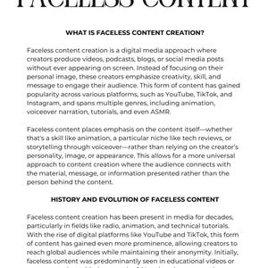 Faceless Content Creation Guide Build Your Personal Brand Without ...