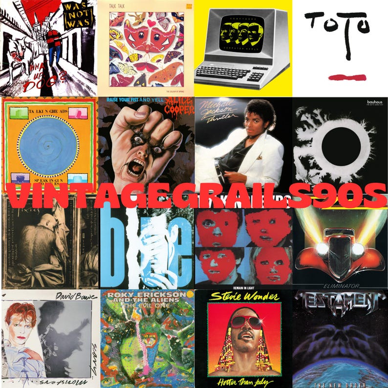Best 80s Music Album Covers - Collage Retro - Wall Art - Home Decor ...