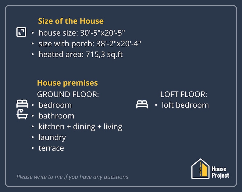 2 Bedroom Barndominium Floor Plan, Tiny House ADU, 45x20 Modern Cabin ...