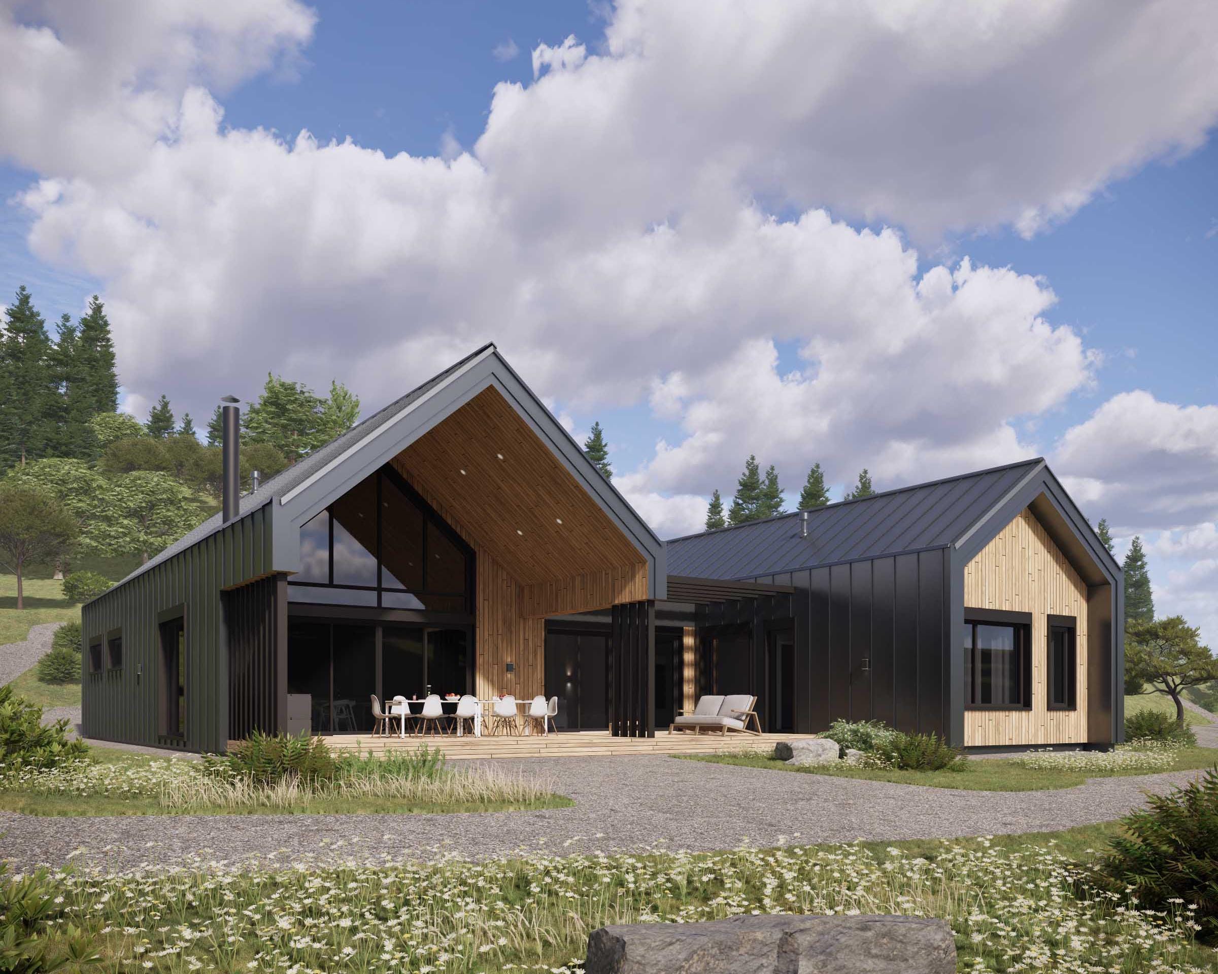 Scandinavian Farmhouse Plan: 3-4 Bedroom House Design (PDF) - Etsy Canada