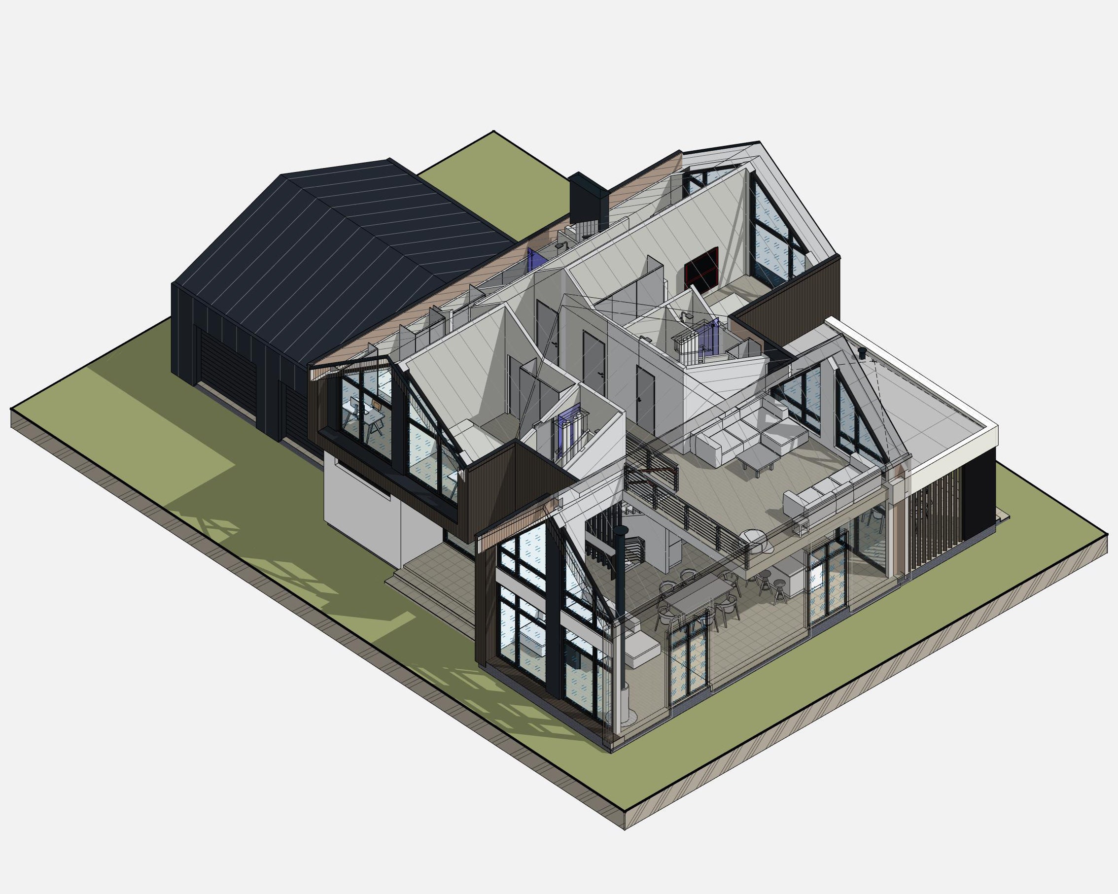 6 Bedroom Barndominium House Plans: 4000 Sq Ft Cottage (PDF Blueprint ...
