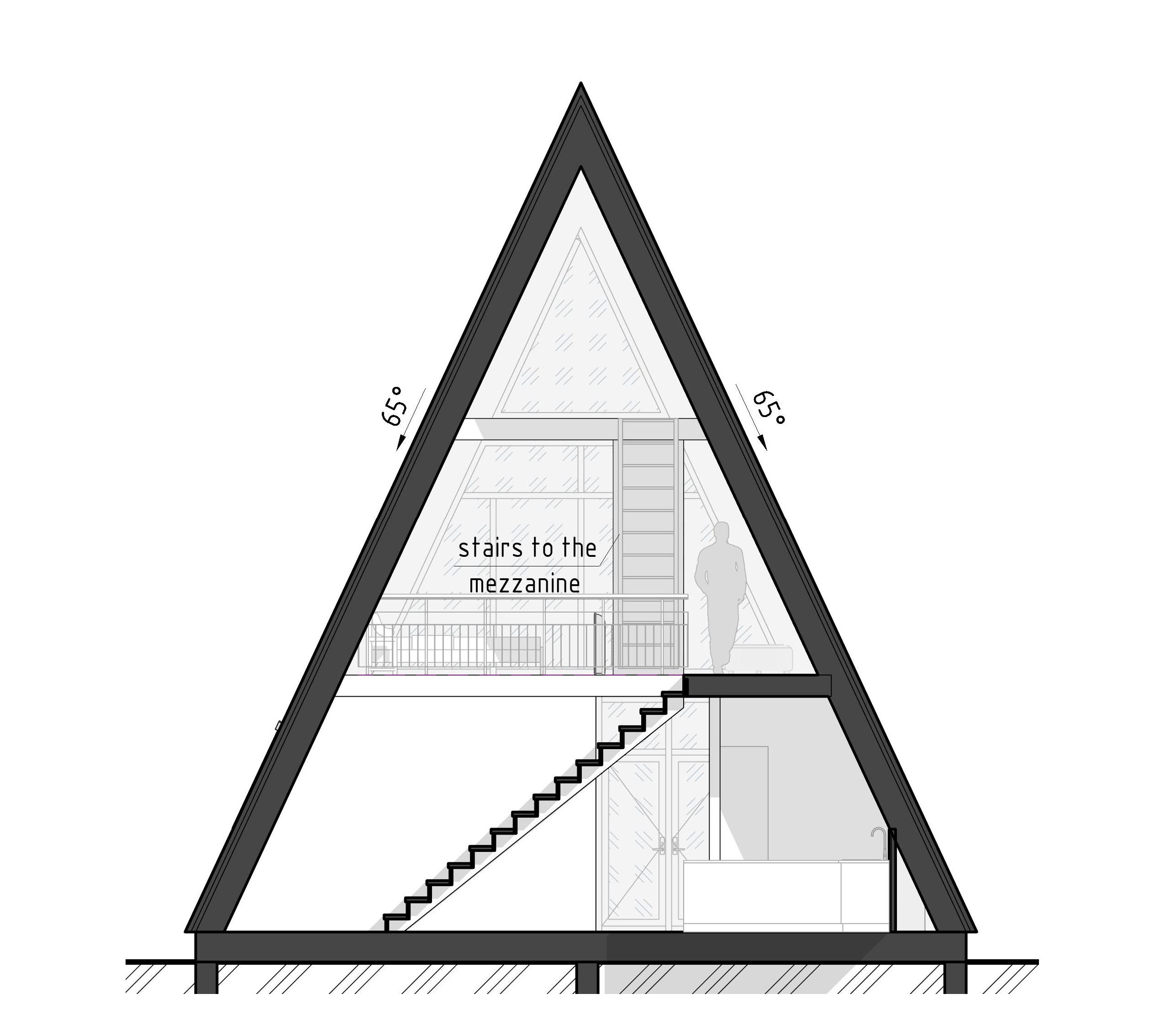 A-frame House Plans: 3 Bedroom Modern Cabin Design (PDF) - Etsy