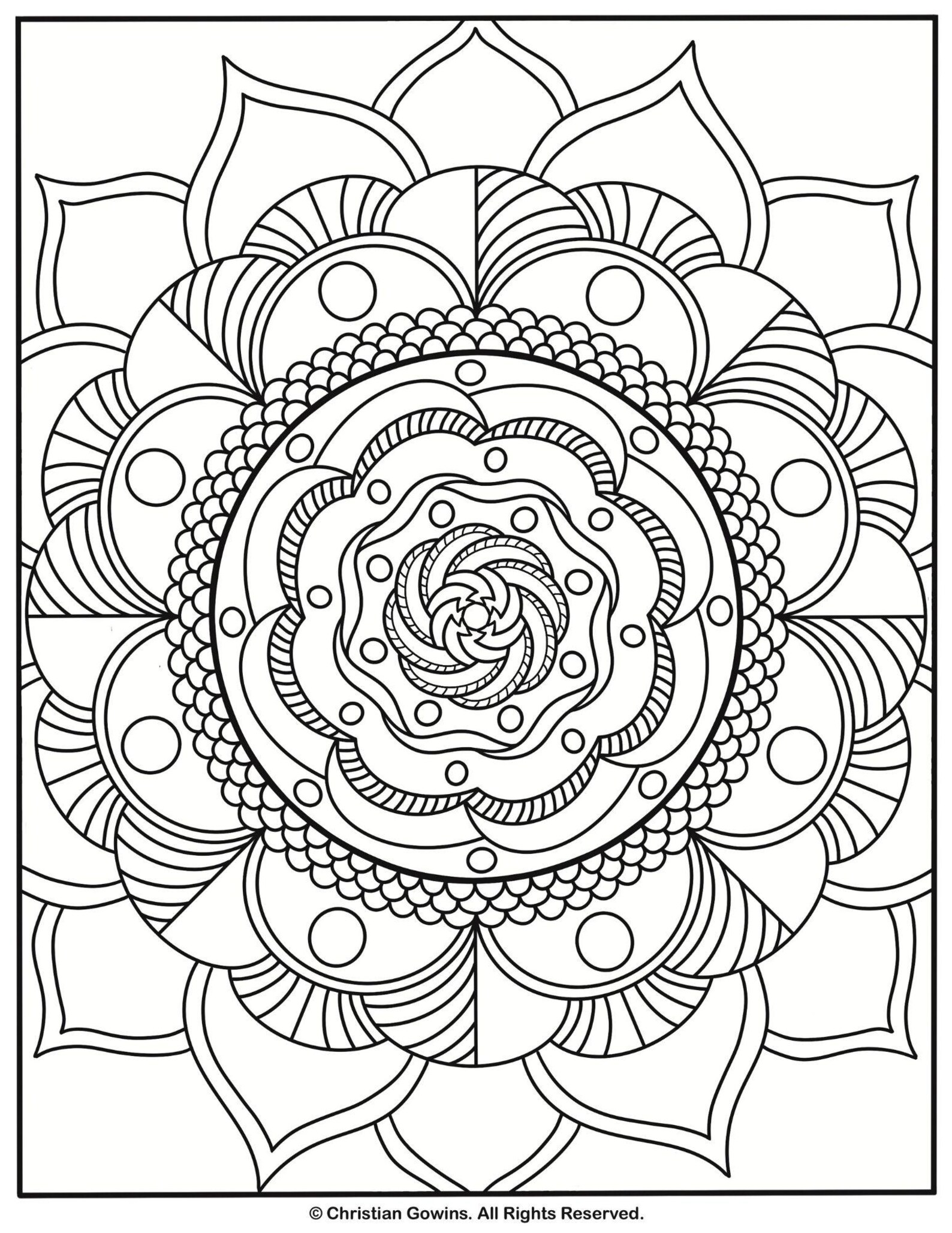 Mandala Coloring Book (PDF + Procreate) | Printable Coloring Book ...