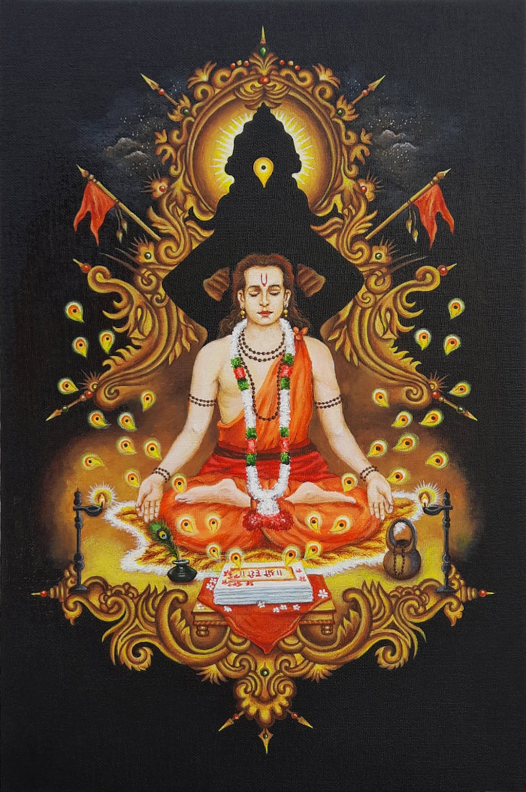 Sant Dnyaneshwar Acrylic Painting Vitthal Painting Lord - Etsy