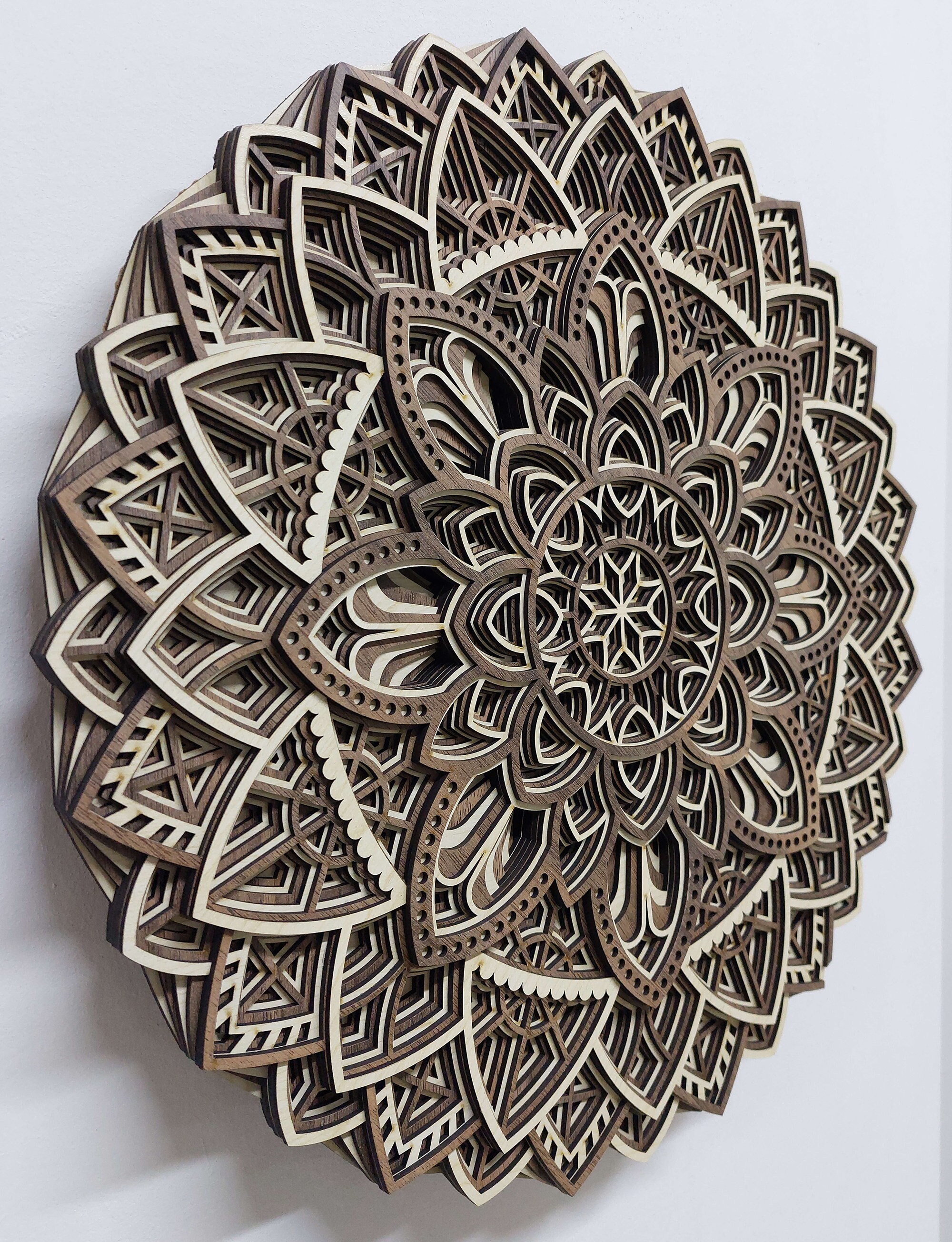 3D Wooden Mandala Wall Decor, Wall Art Mandala,laser Cut Wooden Mandala ...