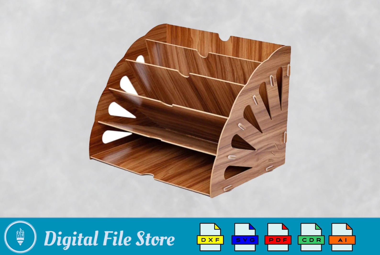 Laser Cut Desk Organizer Svg Files, Desktop Organizer Dxf for Wood ...