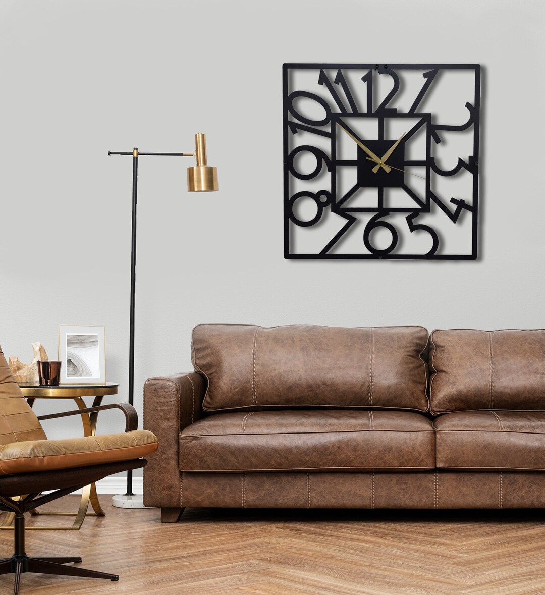 Handmade Metal Square Wall Clock: Silent Modern Design - Etsy
