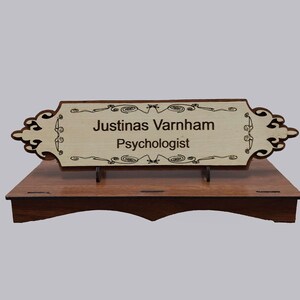 Office Name Plate Stand SVG Digital Files - Desk Name Plate - Glowforge ...