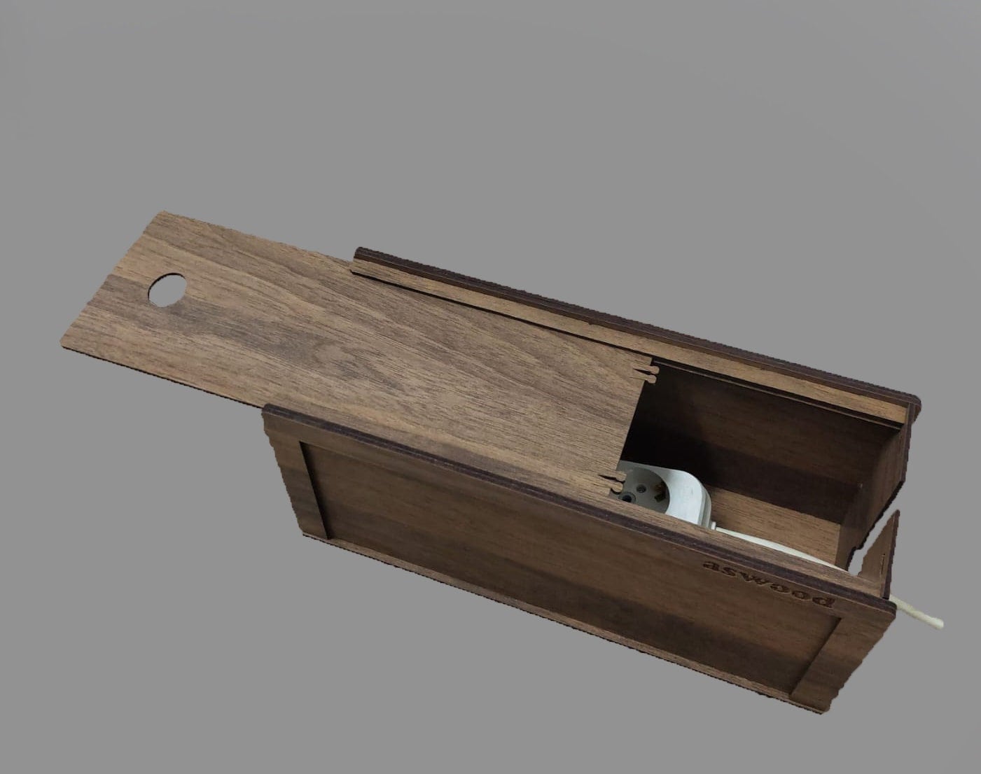 Personalized Wooden Cable Organizer, Box, Wire Storage Box, Cord ...