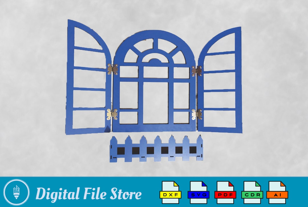 Windows Svg File, Window Shutter Laser Cut, Windows Pdf, Windows ...