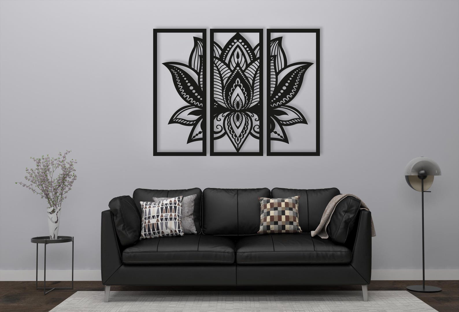 Lotus Flower Wood Wall Panel: Natural Tree Wood Art - Etsy