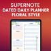 Supernote Dated Daily Planner Floral Style Template, Supernote Template, Supernote A5X / A6X ...