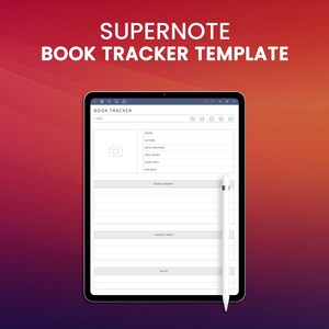 Supernote Book Tracker Template, Supernote Template, Supernote A5X ...