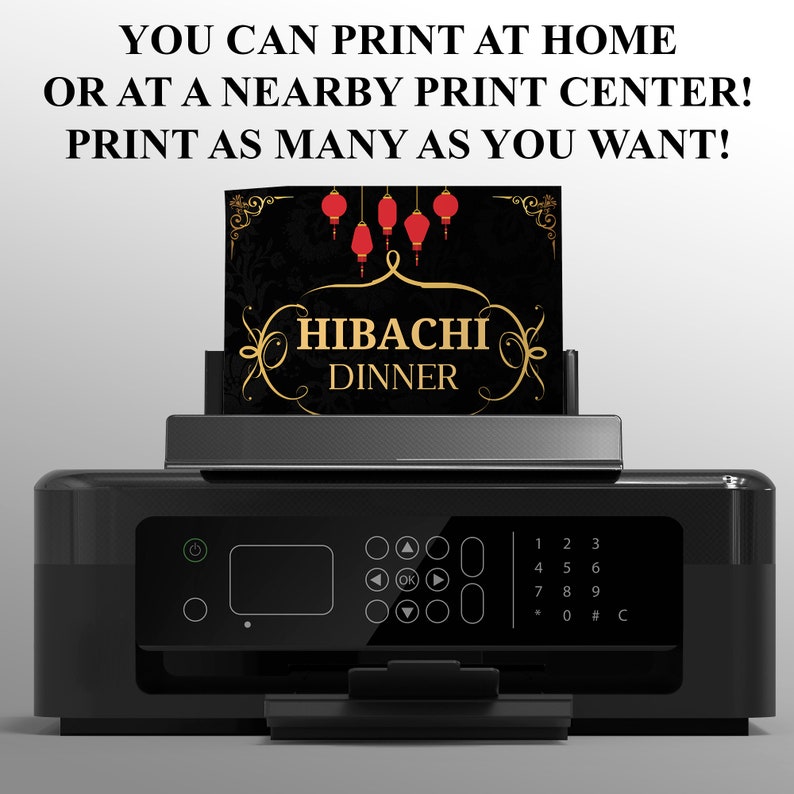 Editable Hibachi Birthday Dinner Invitation, Printable Hibachi Party ...