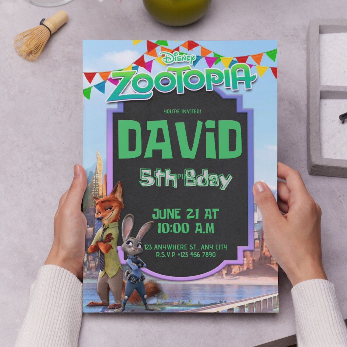 Editable Zootopia Birthday Invitation Zootopia Themed Party - Etsy