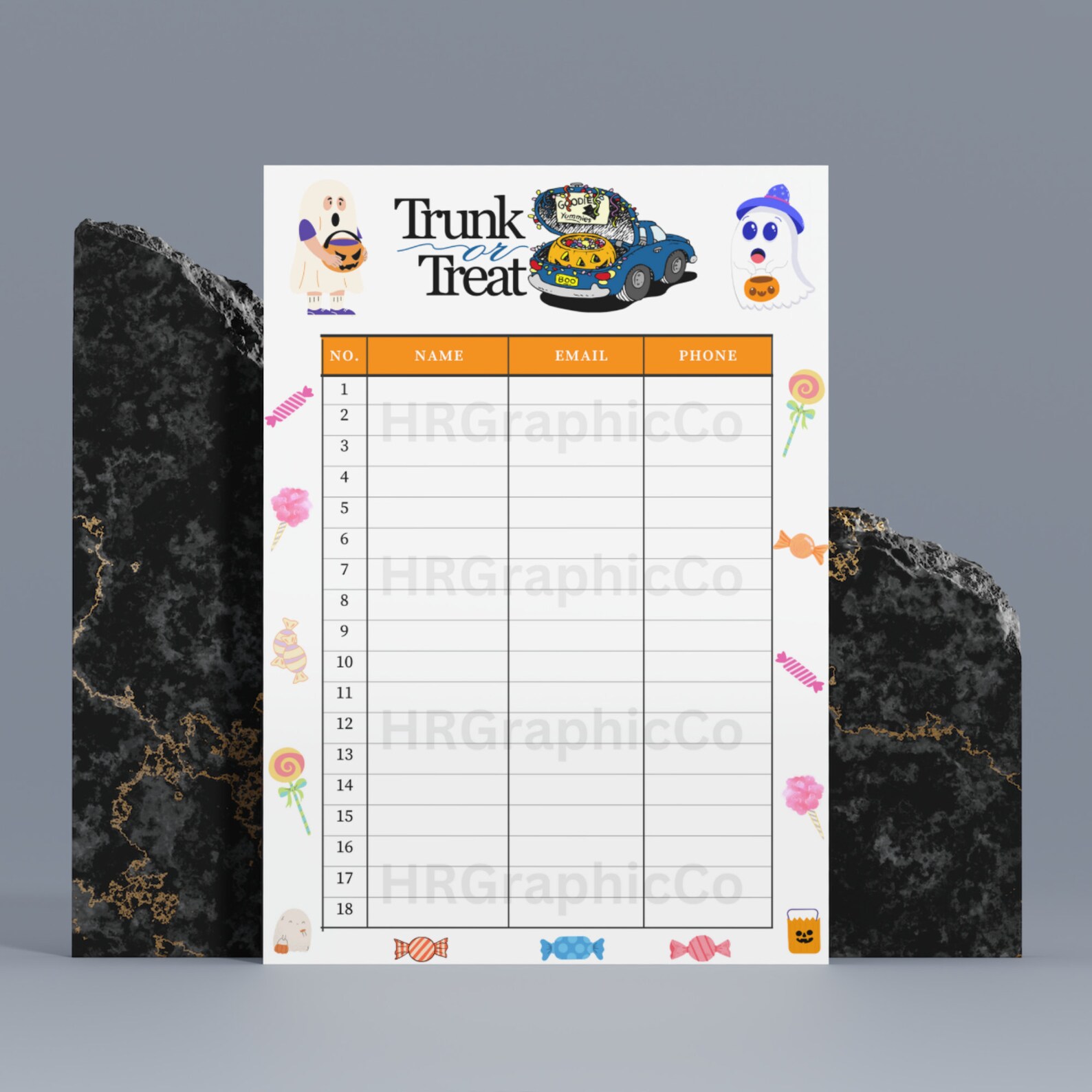 Editable Trunk or Treat Sign up Sheet, Trunk or Treat Halloween Sign up ...