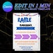 Editable Raffle Fundraiser Flyer Template, Digital Raffle Ticket ...
