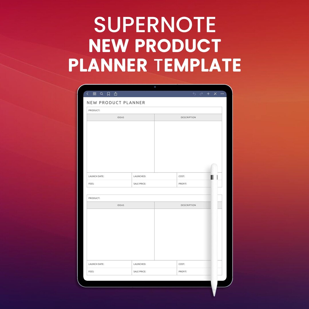 Supernote New Product Planner Template, Supernote Template, Supernote ...