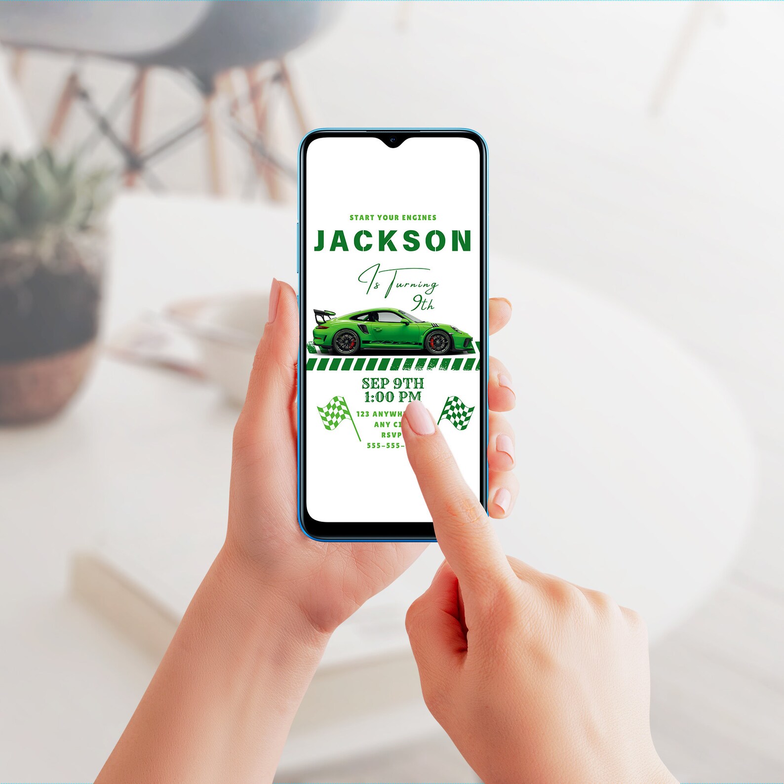 Editable Porsche Invitation, Printable Porsche Sport Car Birthday ...