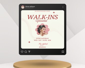 Walk-ins Welcome Flyer, Walk-in Editable Flyer Template, Business Diy ...