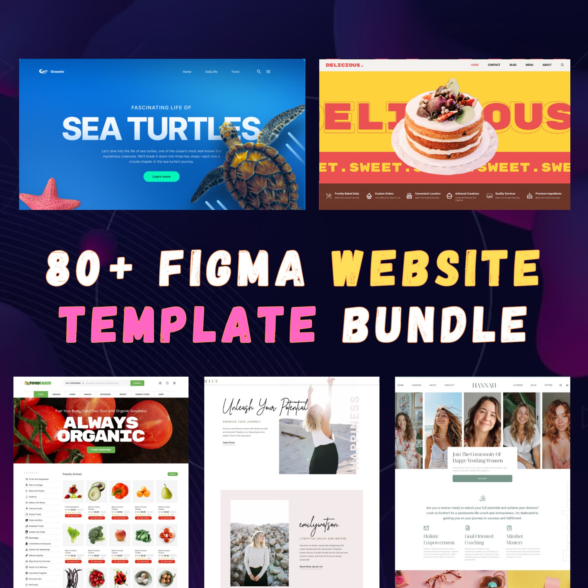 80 Figma Website Template Bundle, Figma Landing Page Template, Figma Web Design Template - Etsy ...