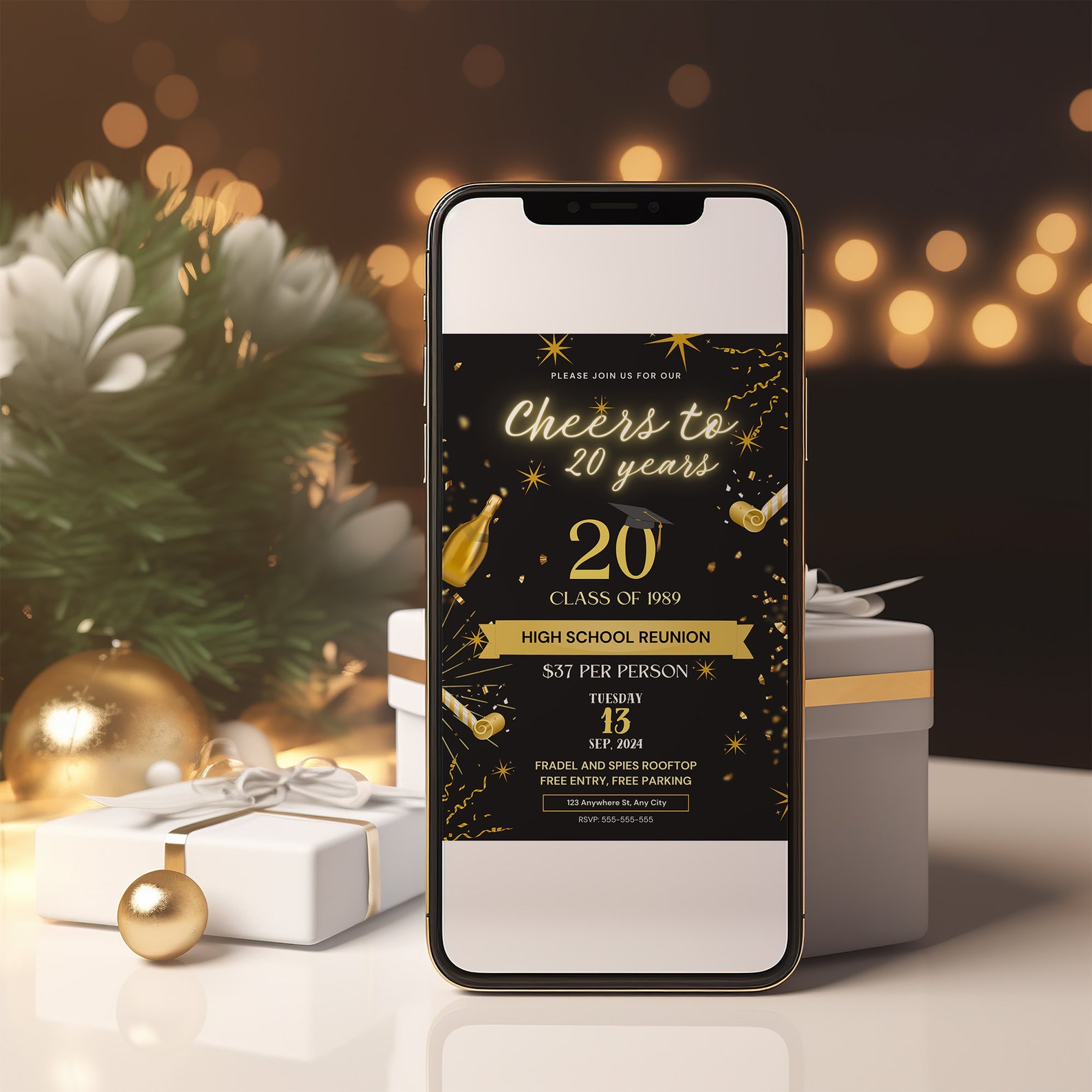 Editable School Reunion Flyer Template, Digital High School Reunion ...