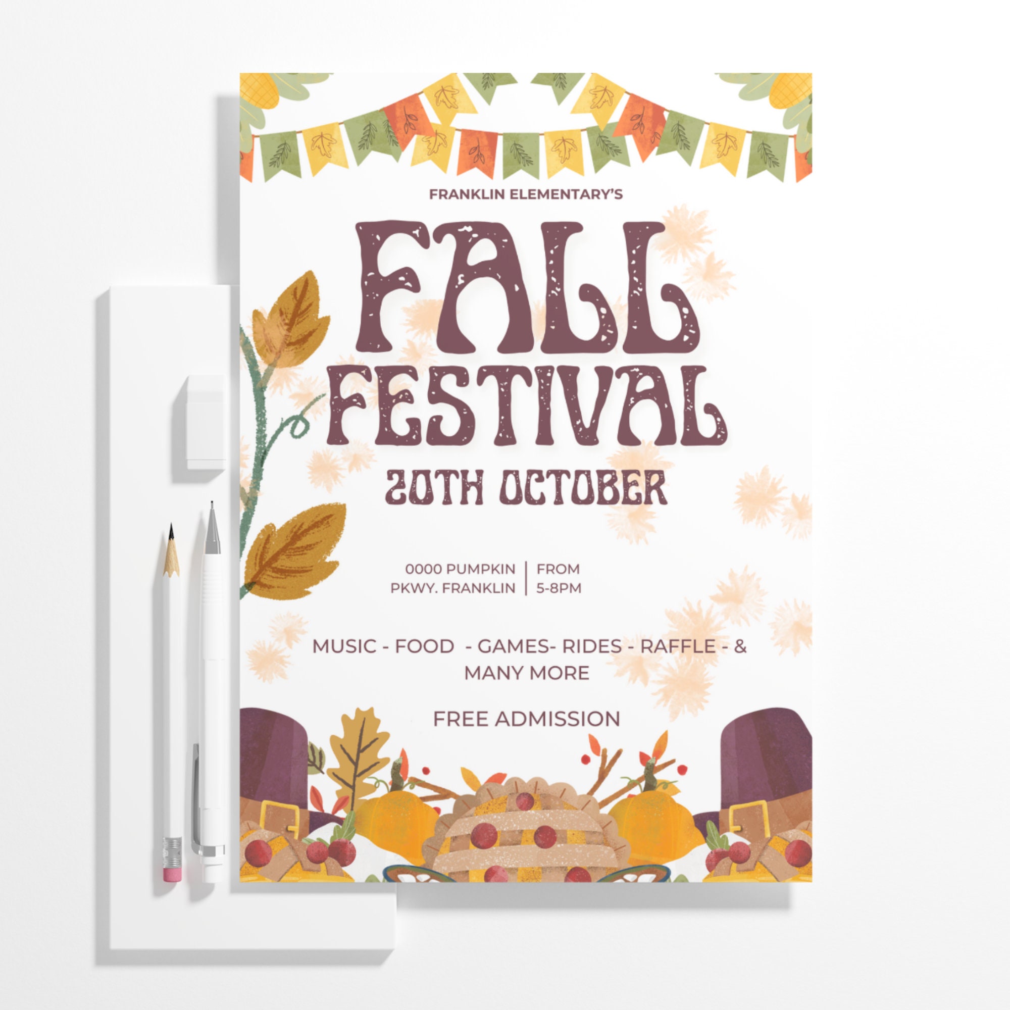 Editable Fall Festival Flyer, Harvest Festival, Fall Festival Invite ...