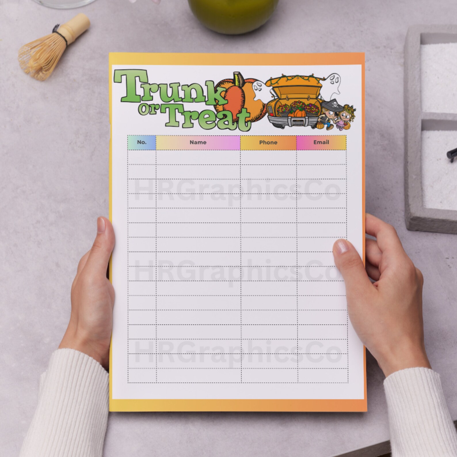 Editable Trunk or Treat Sign up Sheet Template, Trunk or Treat ...