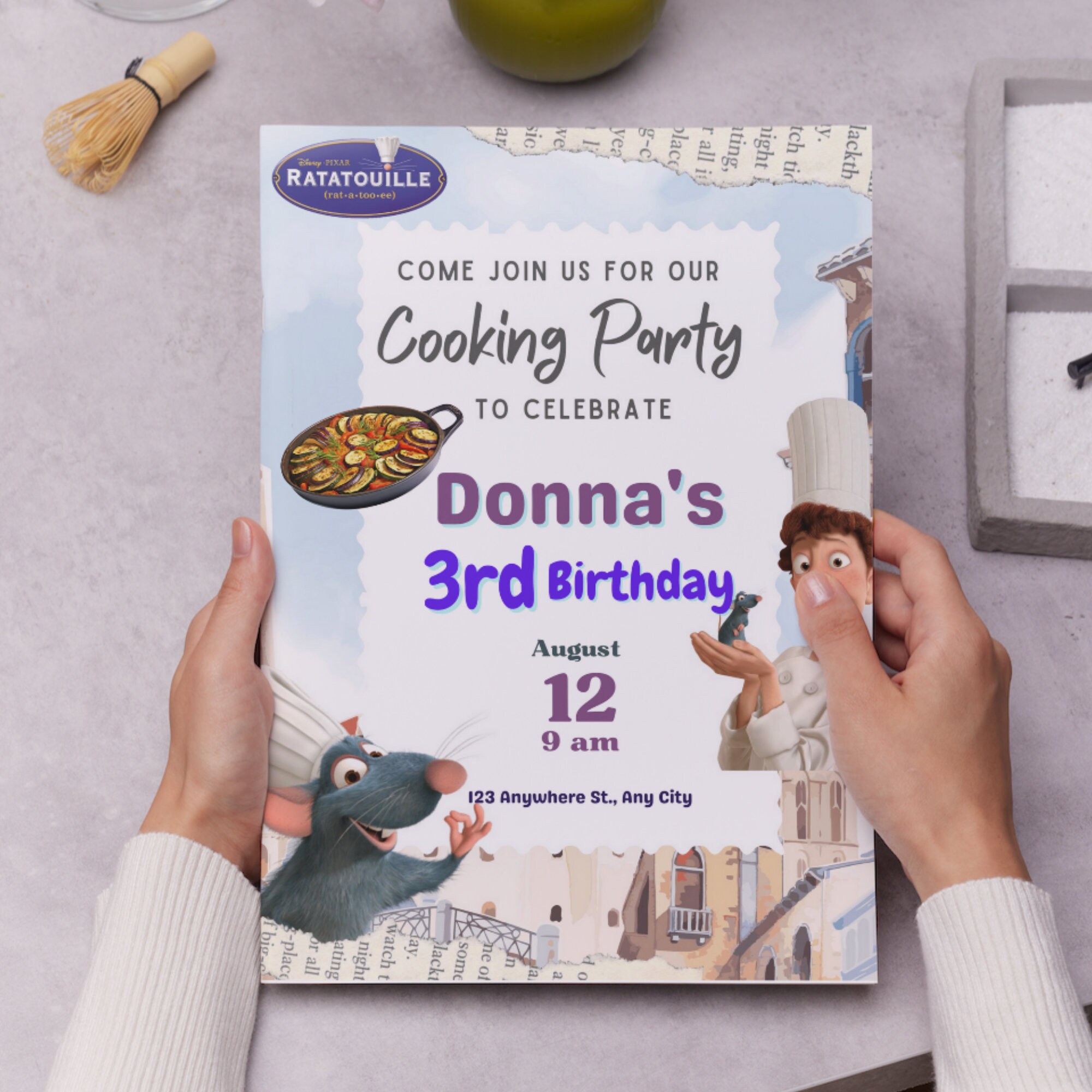 Editable Ratatouille Invitation Digital Ratatouille Birthday - Etsy