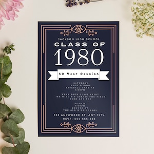 50th Class Reunion Program Template - Etsy