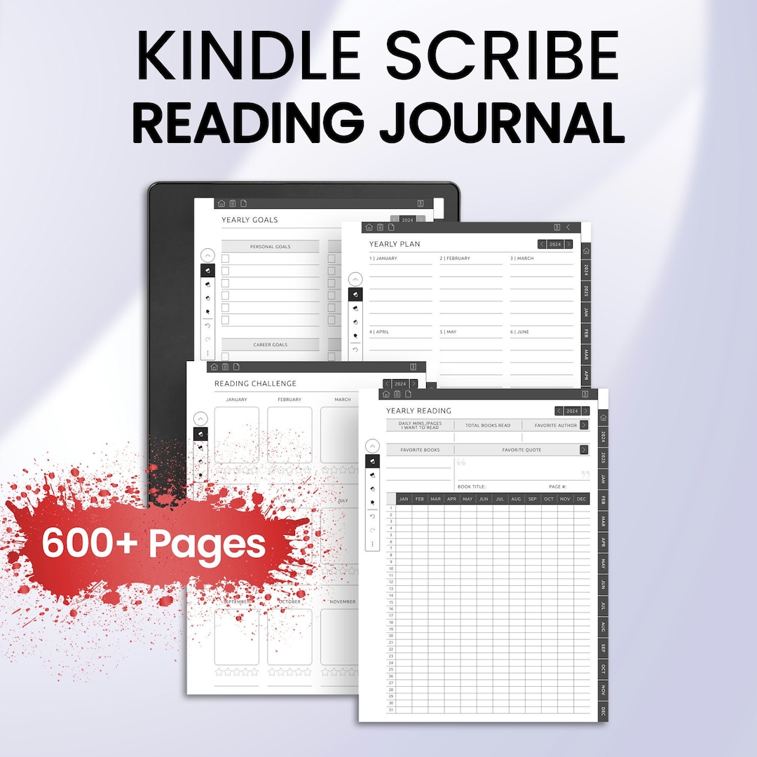 Kindle Scribe Reading Journal Template, Kindle Template, Kindle Scribe ...