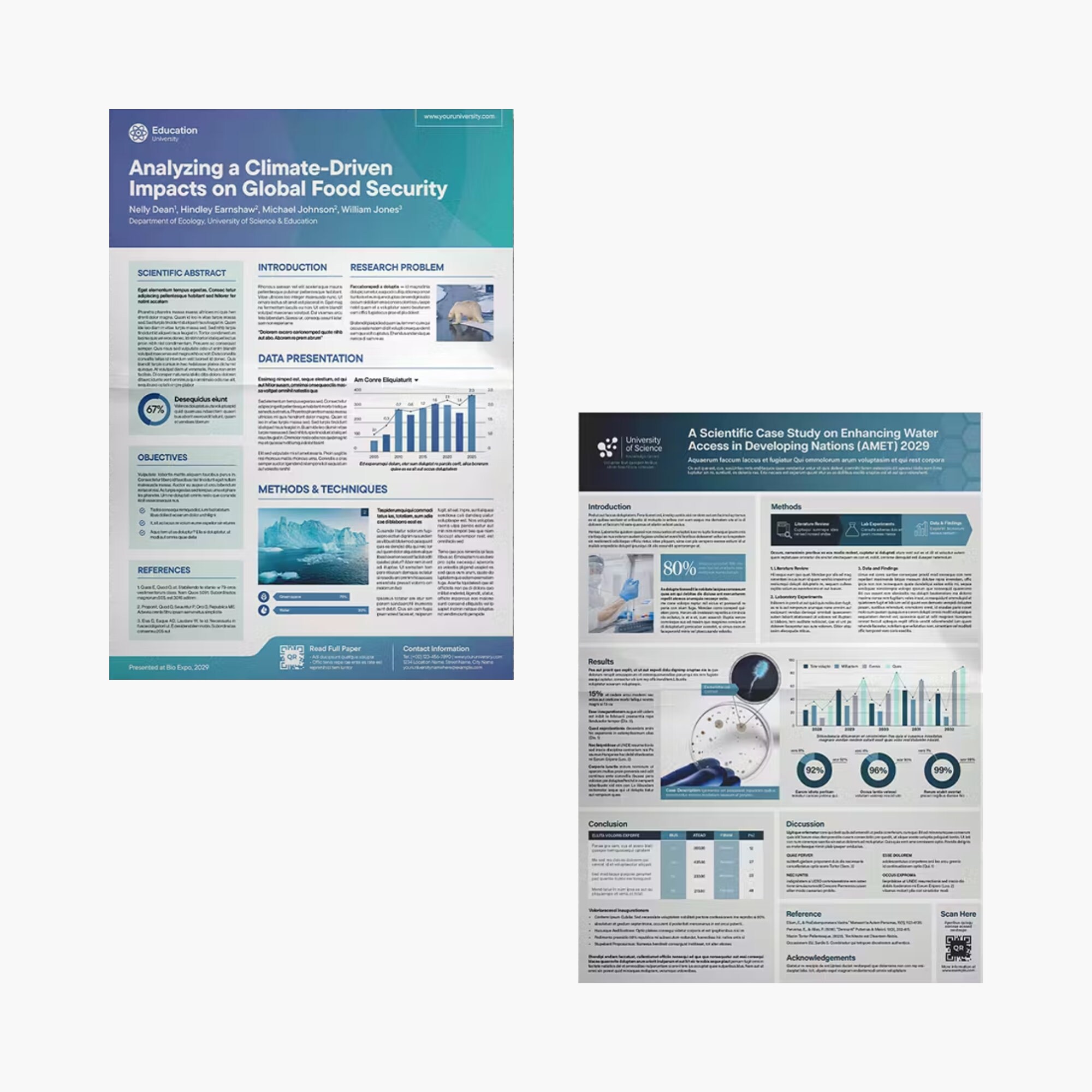 9 Research Poster Template Bundle, Academic Scientific Medical Research ...