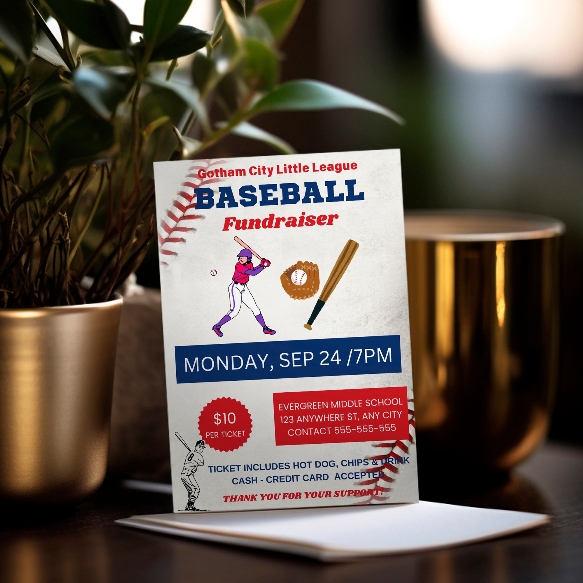 Editable Baseball Fundraiser Flyer Template, Digital Fill My Baseball ...