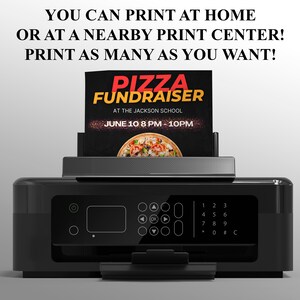 Editable Pizza Fundraiser Flyer Template, Digital Pizza Dinner Flyer ...
