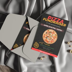 Editable Pizza Fundraiser Flyer Template, Digital Pizza Dinner Flyer ...