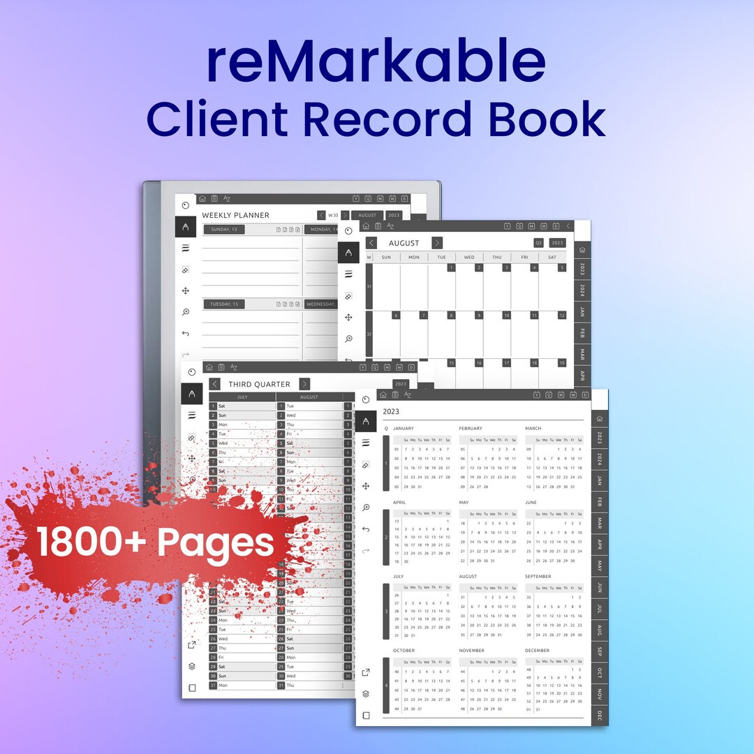 Remarkable 2 Client Record Book Template, Remarkable Templates ...