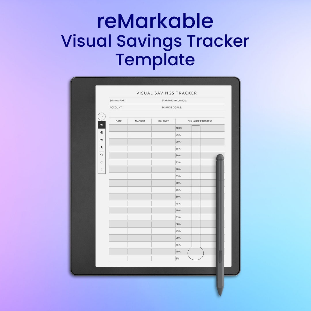 Remarkable 2 Visual Savings Tracker Template, Remarkable Templates ...