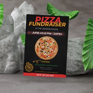Editable Pizza Fundraiser Flyer Template, Digital Pizza Dinner Flyer ...