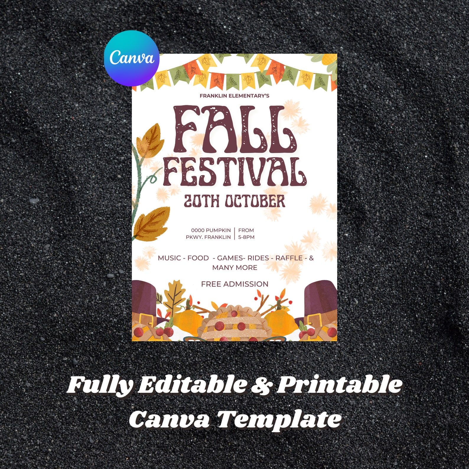 Editable Fall Festival Flyer, Harvest Festival, Fall Festival Invite ...
