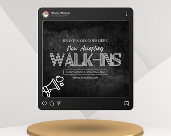 Walk-ins Welcome Flyer, Walk-in Editable Flyer Template, Business Diy ...