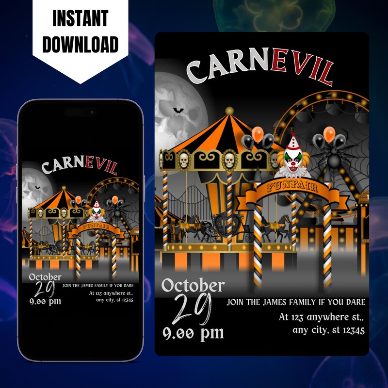 Carnival Invite - Etsy