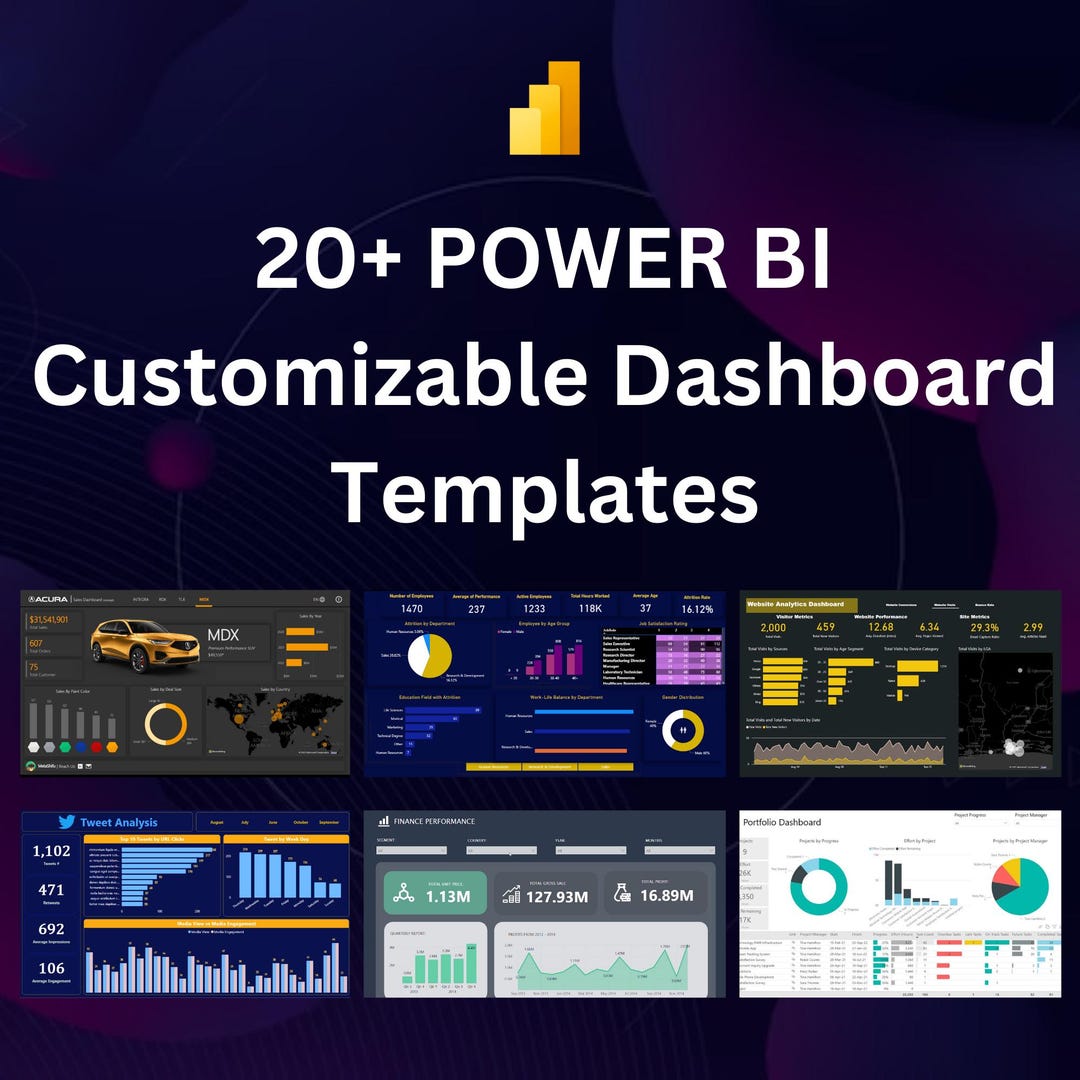 Power BI Dashboard Template, Dashboard Templates for Data Analytics ...